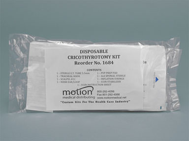 Motion Medical Emergency Cricothyrotomy Kit | Life-Assist