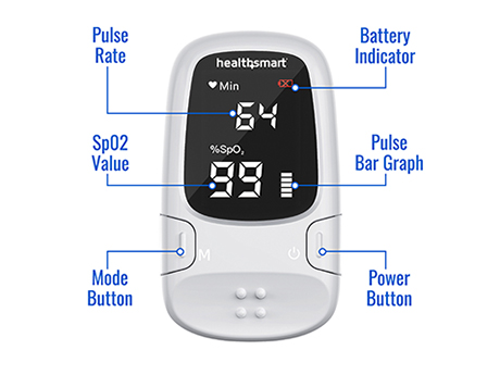 Healthsmart Digital Fingertip Pulse Oximeter | Life-Assist