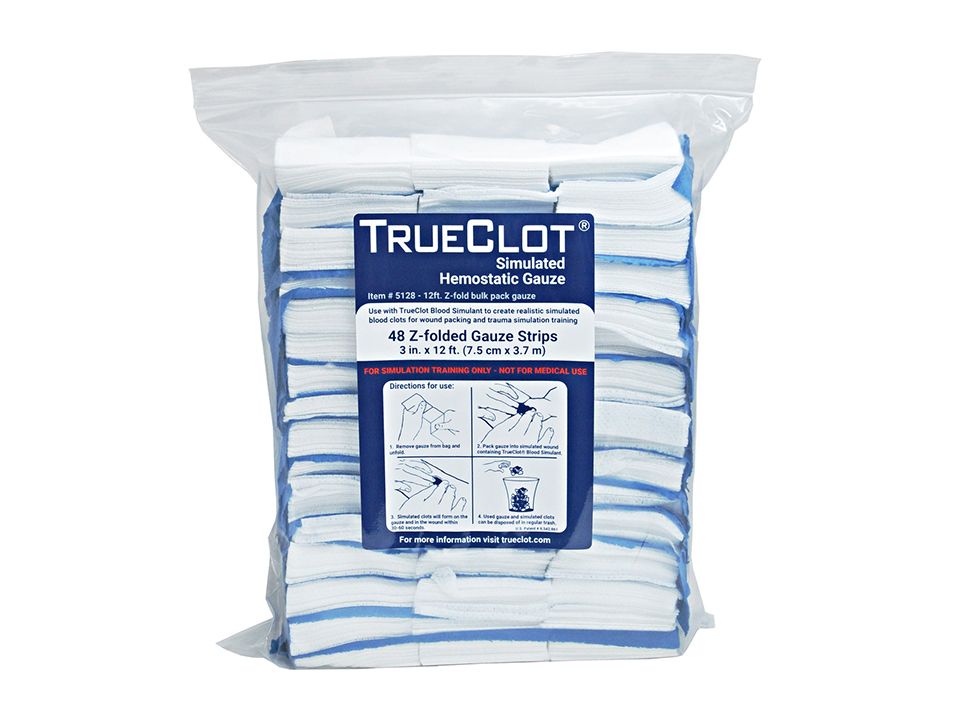 TrueClot Blood Simulant & Training Gauze | Life-Assist
